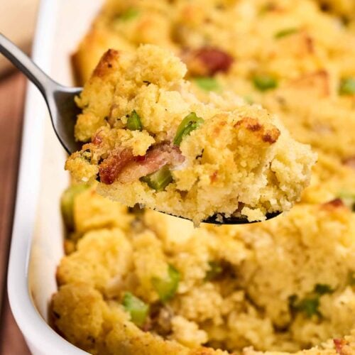 Savory Cornbread Stuffing with Bacon