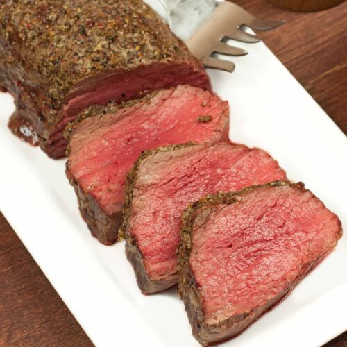 Roasted Beef Tenderloin with Port Wine Sauce
