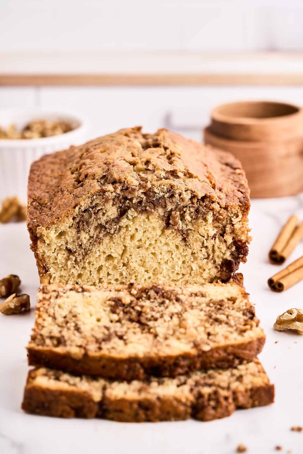 Cinnamon Walnut Bread (Easy Quick Bread Recipe)