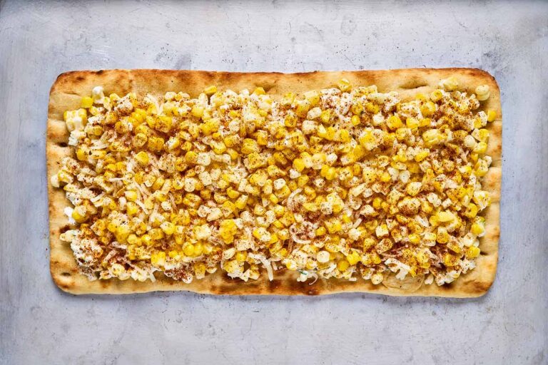 Mexican Street Corn Flatbread with Lime Crema
