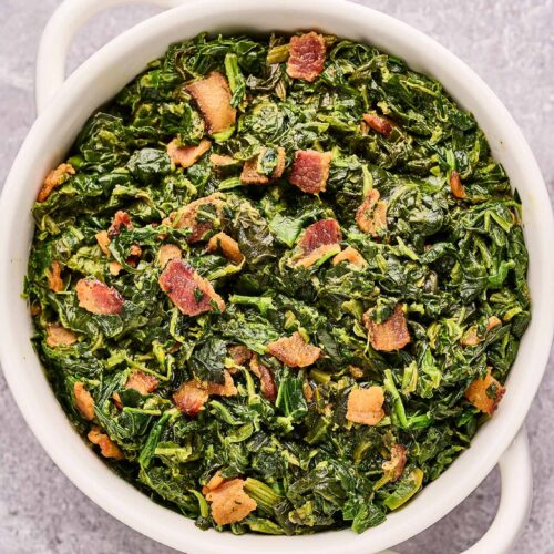 Sweet and Sour Spinach with Bacon (Frozen Spinach Recipe)