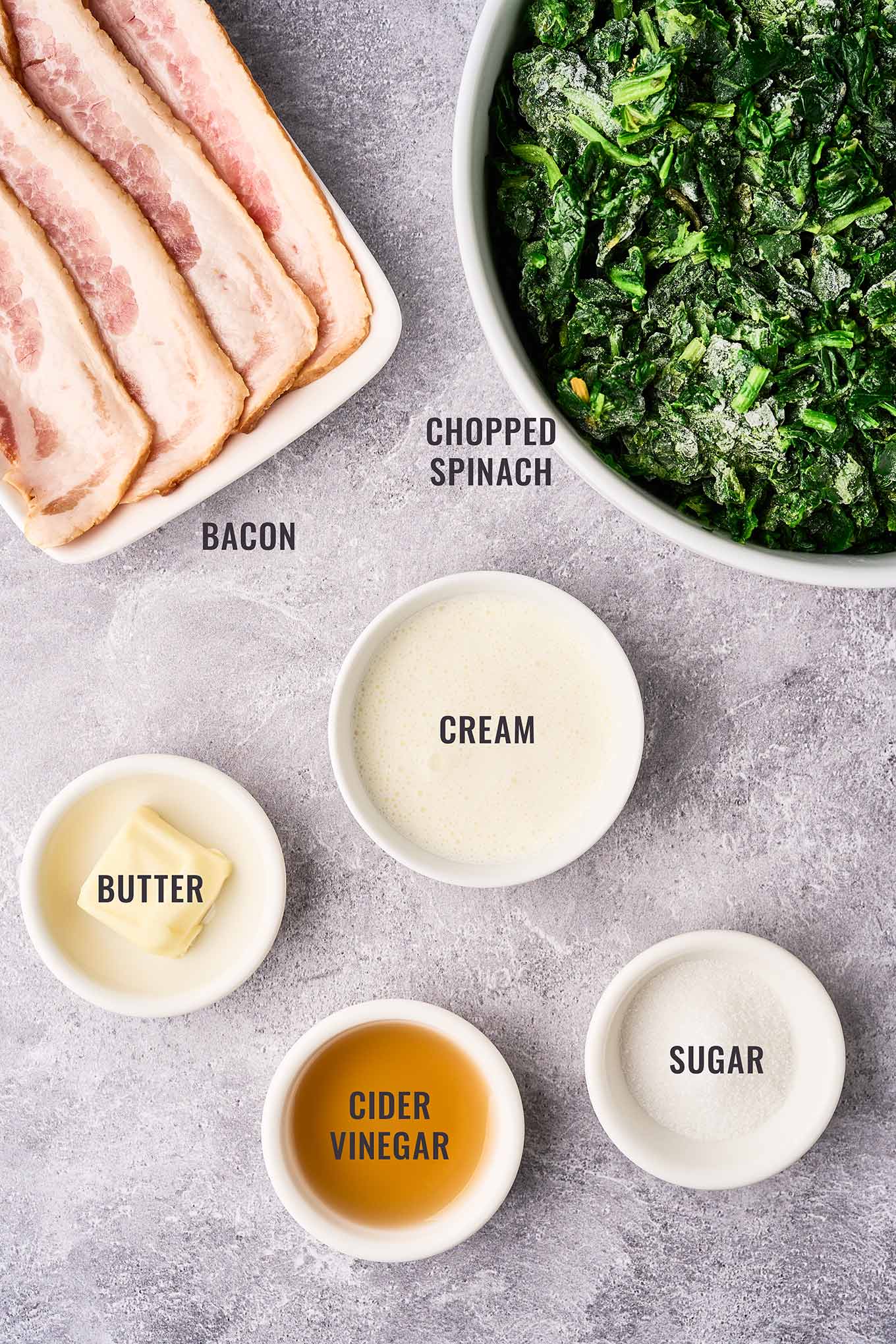 Sweet and Sour Spinach with Bacon (Frozen Spinach Recipe)