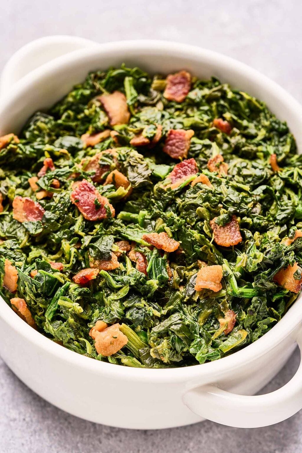 Sweet and Sour Spinach with Bacon (Frozen Spinach Recipe)