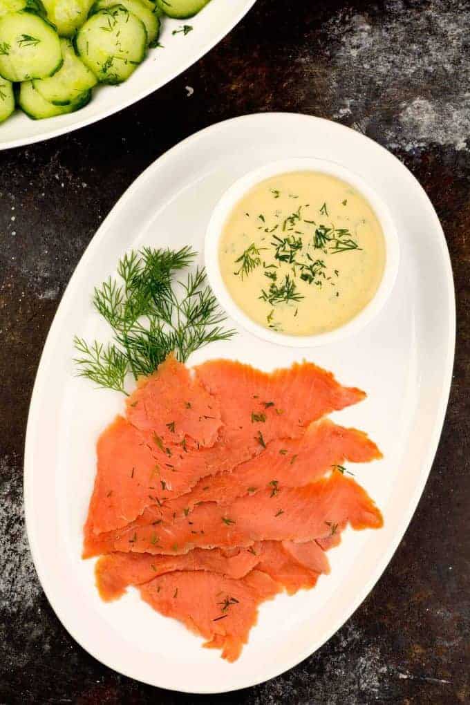 Homemade Gravlax with Mustard-Dill Sauce