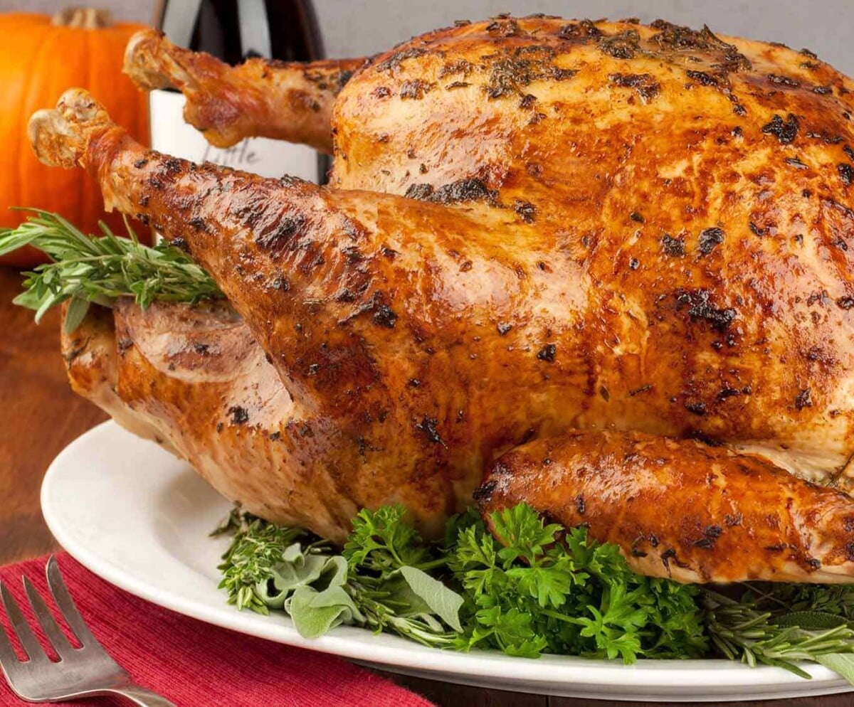 Herb Roasted Turkey With Mayonnaise Coating