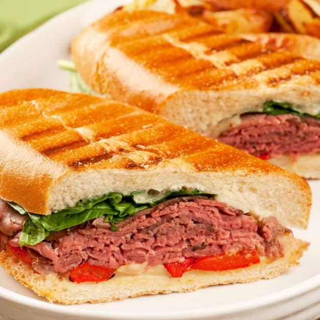 Roast Beef Panini with Gorgonzola Mayo