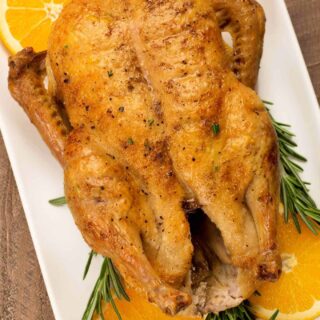 Slow Roasted Duck with Orange Rosemary Sauce