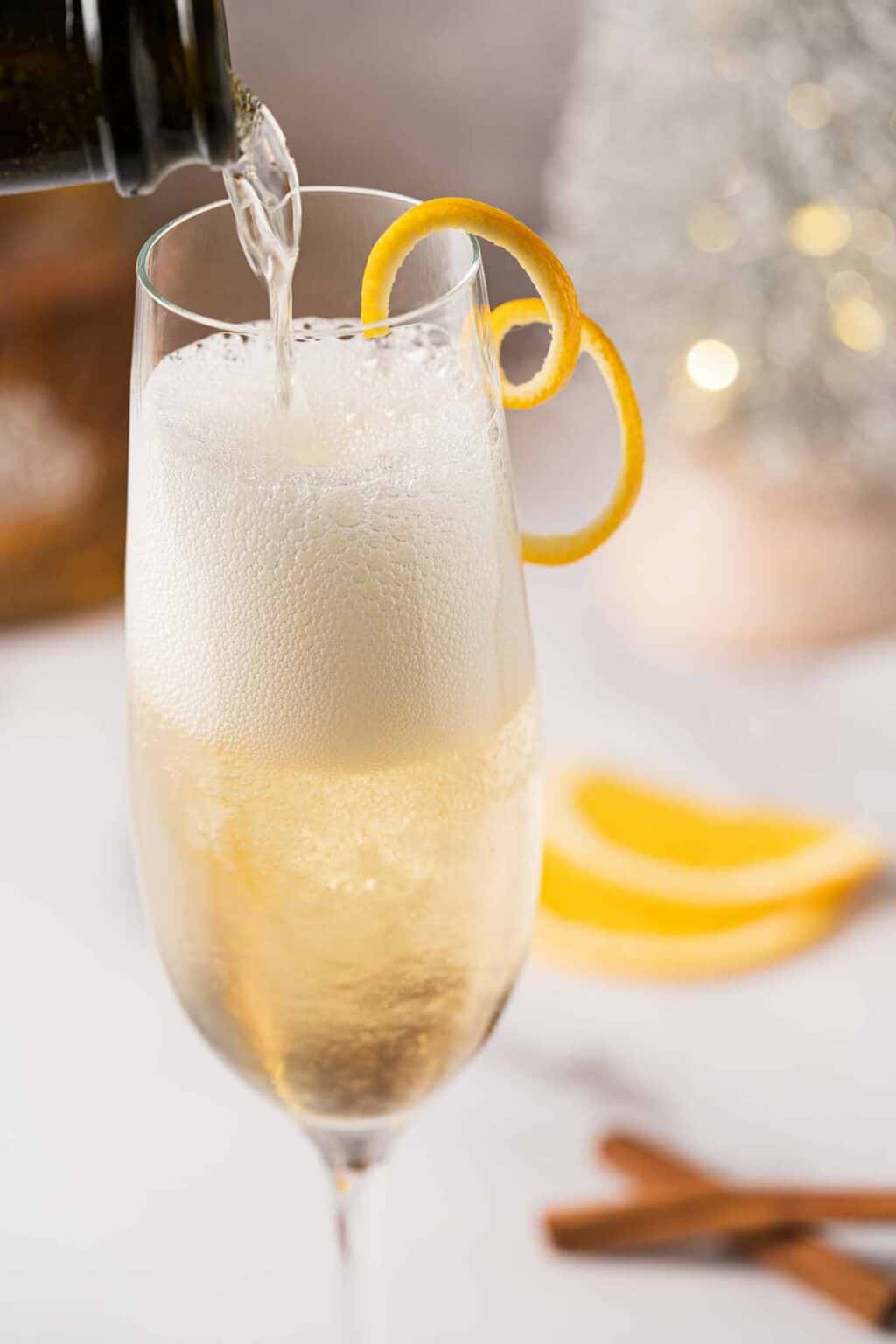 Spiced Orange Champagne Cocktail